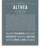 Althea | Name Art Print – Name Stories