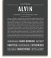 Alvin Personalized Name Meaning Art Prints – Name Stories