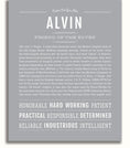 Alvin | Name Art Print – Name Stories