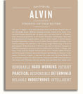 Alvin | Name Art Print – Name Stories