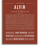 Alvin | Name Art Print – Name Stories