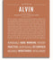 Alvin | Name Art Print – Name Stories