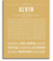 Alvin | Name Art Print – Name Stories