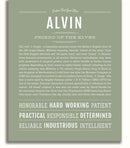 Alvin Personalized Name Meaning Art Prints – Name Stories