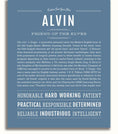 Alvin | Name Art Print – Name Stories