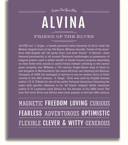 Alvina | Name Art Print – Name Stories