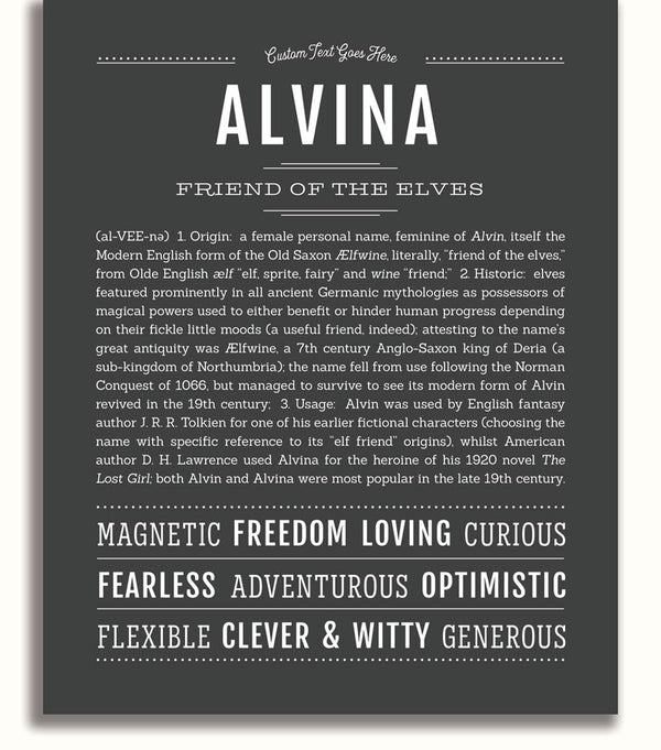 Alvina | Name Art Print – Name Stories
