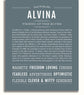 Alvina | Name Art Print – Name Stories
