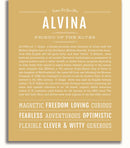 Alvina | Name Art Print – Name Stories