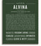 Alvina | Name Art Print – Name Stories