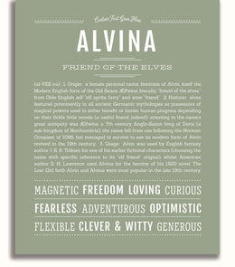 Alvina | Name Art Print – Name Stories