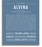 Alvina | Name Art Print – Name Stories