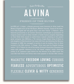 Alvina | Name Art Print – Name Stories