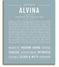 Alvina | Name Art Print – Name Stories
