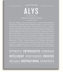 Alys | Name Art Print – Name Stories