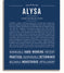 Alysa | Name Art Print – Name Stories