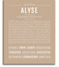 Alyse | Name Art Print – Name Stories