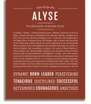 Alyse | Name Art Print – Name Stories