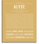 Alyse | Name Art Print – Name Stories