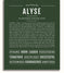 Alyse | Name Art Print – Name Stories