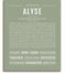 Alyse | Name Art Print – Name Stories