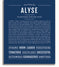 Alyse | Name Art Print – Name Stories