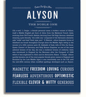 Alyson | Name Art Print – Name Stories