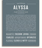 Alyssa | Name Art Print – Name Stories