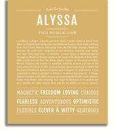 Alyssa | Name Art Print – Name Stories