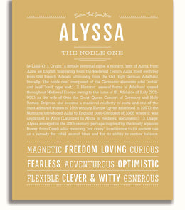Alyssa | Name Art Print – Name Stories
