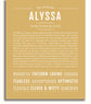 Alyssa | Name Art Print – Name Stories
