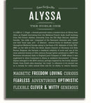 Alyssa | Name Art Print – Name Stories