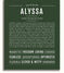 Alyssa | Name Art Print – Name Stories