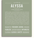 Alyssa | Name Art Print – Name Stories