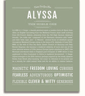 Alyssa | Name Art Print – Name Stories