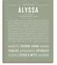 Alyssa | Name Art Print – Name Stories