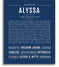 Alyssa | Name Art Print – Name Stories