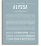 Alyssa | Name Art Print – Name Stories