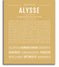Alysse | Name Art Print – Name Stories