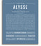 Alysse | Name Art Print – Name Stories