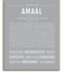 Amaal Personalized Name Meaning Art Prints – Name Stories