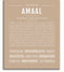 Amaal (female) | Name Art Print – Name Stories