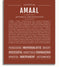Amaal (female) | Name Art Print – Name Stories