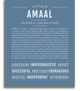 Amaal (female) | Name Art Print – Name Stories