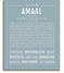 Amaal (female) | Name Art Print – Name Stories