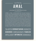 Amal (female) | Name Art Print – Name Stories