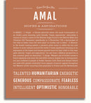 Amal (female) | Name Art Print – Name Stories