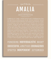 Amalia | Name Art Print – Name Stories