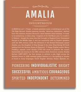 Amalia | Name Art Print – Name Stories