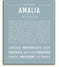 Amalia Personalized Name Meaning Art Prints – Name Stories